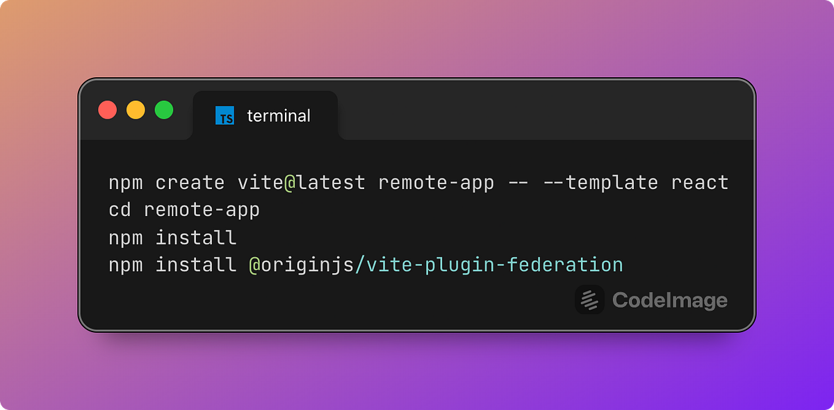 Module Federation using vite plugin federation | by Aditya Tejus | Medium