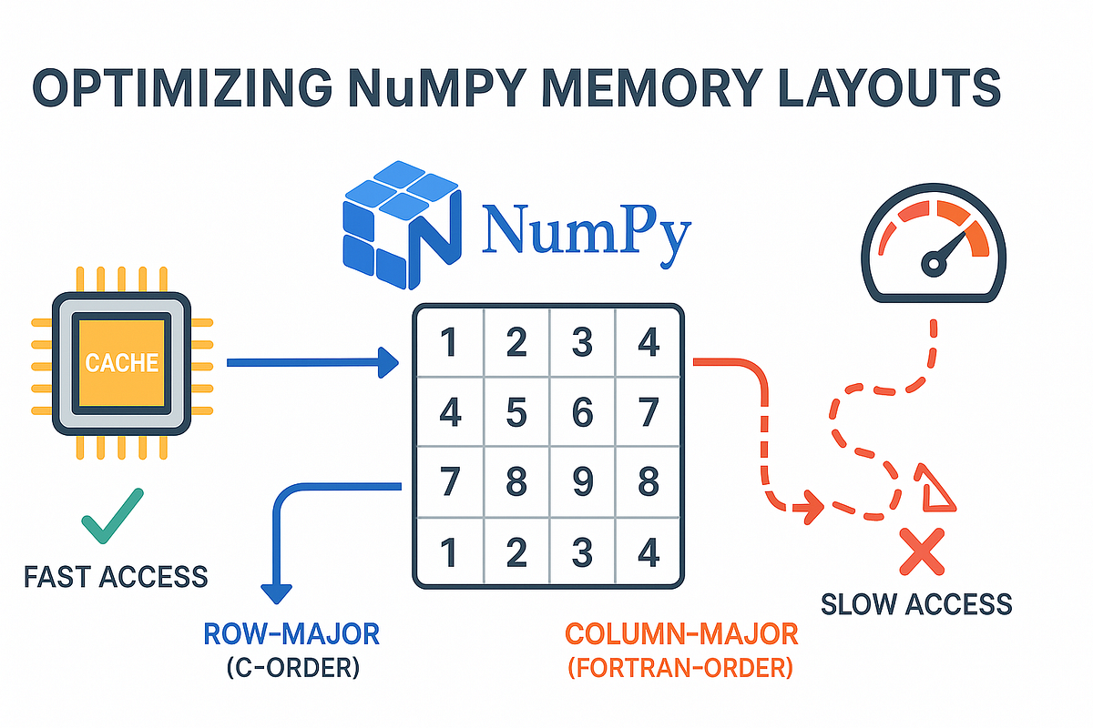 Optimizing Memory Layouts: Avoiding Cache Misses with NumPy Strides | by Thinking Loop | Medium