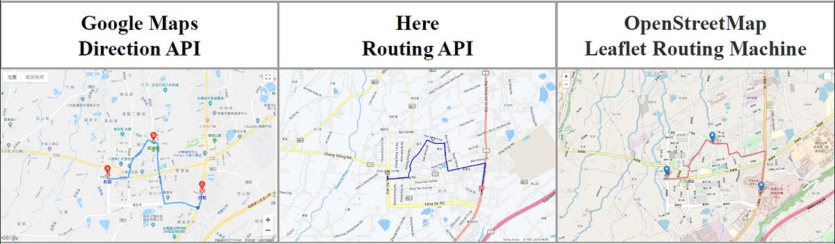 於Google Maps以HERE Routing API實作避障路徑規劃 | by Kun-Neng Hung | Medium