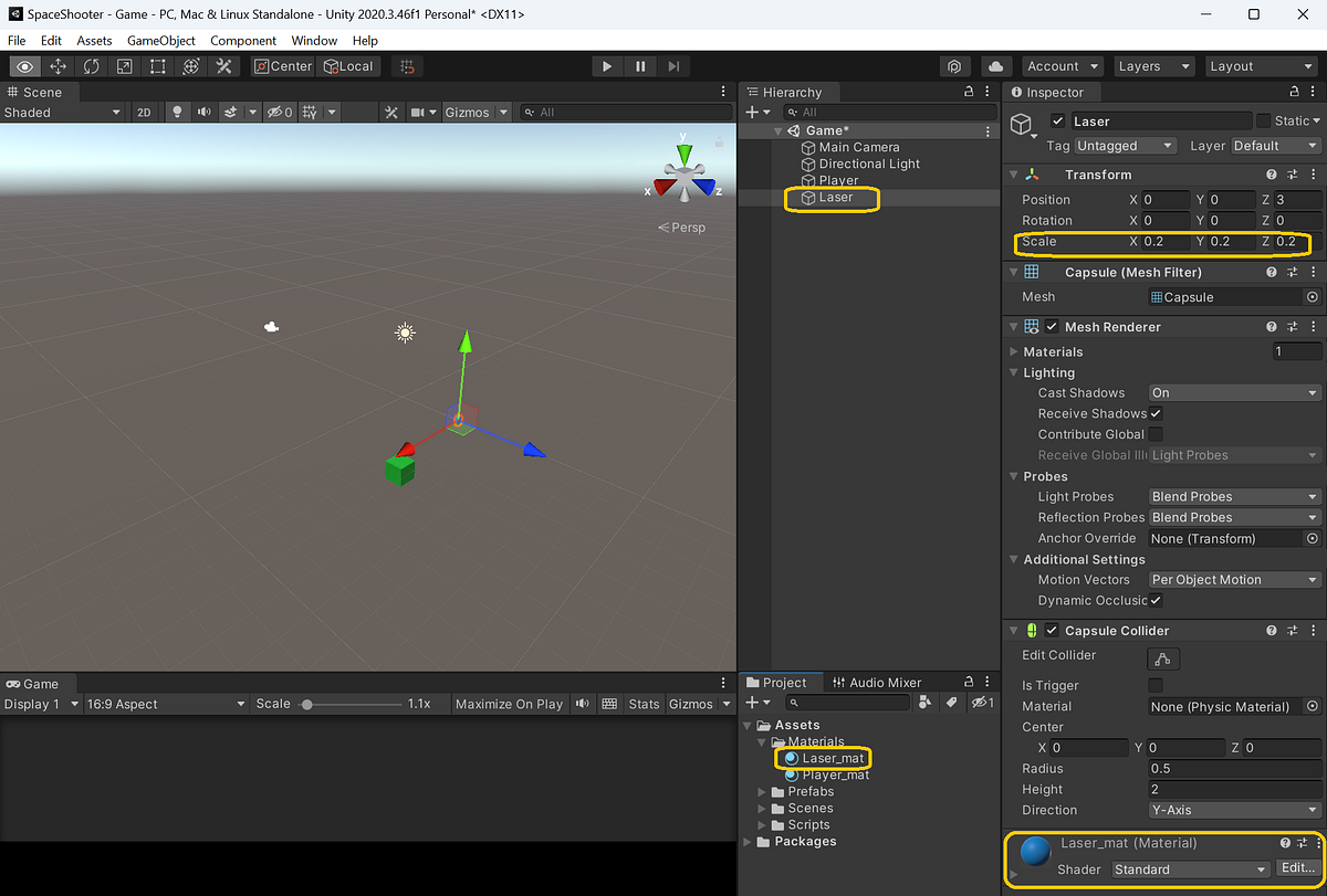Day 11 — Creating and Destroying Game Objects in Unity | by Richard Sauer | Medium