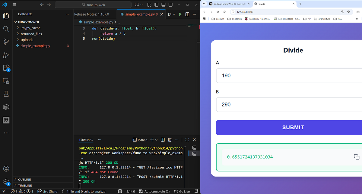 FuncToWeb (I): Turn Python Functions into Web Interfaces Automatically | by Dr. Shouke Wei | Medium