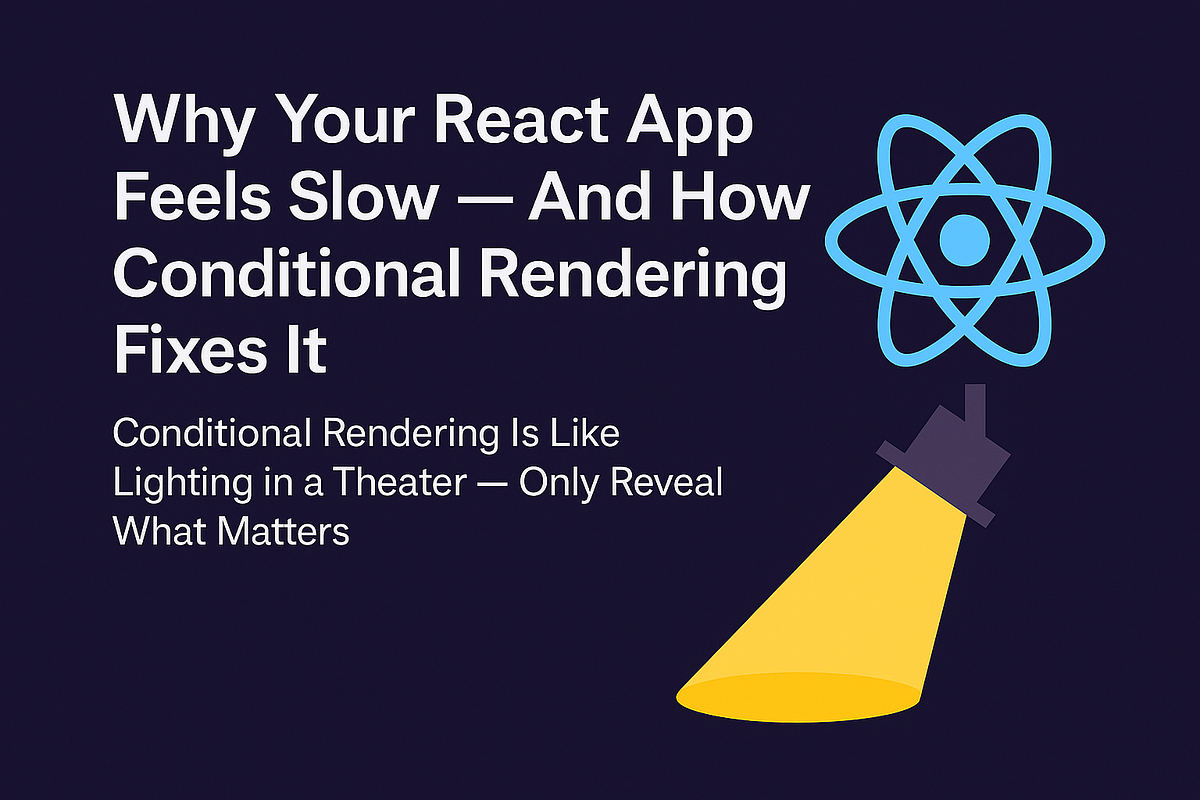 Why Your React App Feels Slow — And How Conditional Rendering Fixes It | by Wasim Jafar | Jul ...