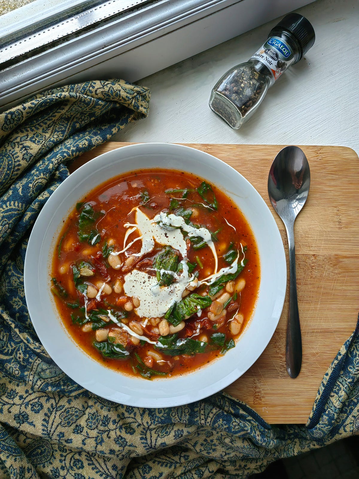 Smoky Spicy Bean Soup with Spinach in Tomato Broth | by Imola Tóth | The CookBook for all | Dec ...