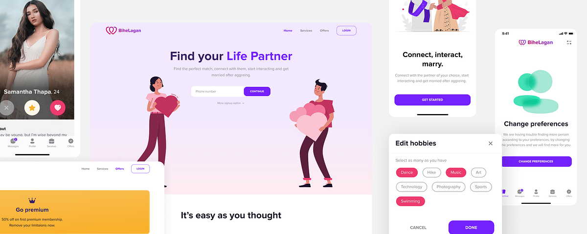 Matchmaking for marriages digitally — BiheLagan UI/UX Case Study | by ...