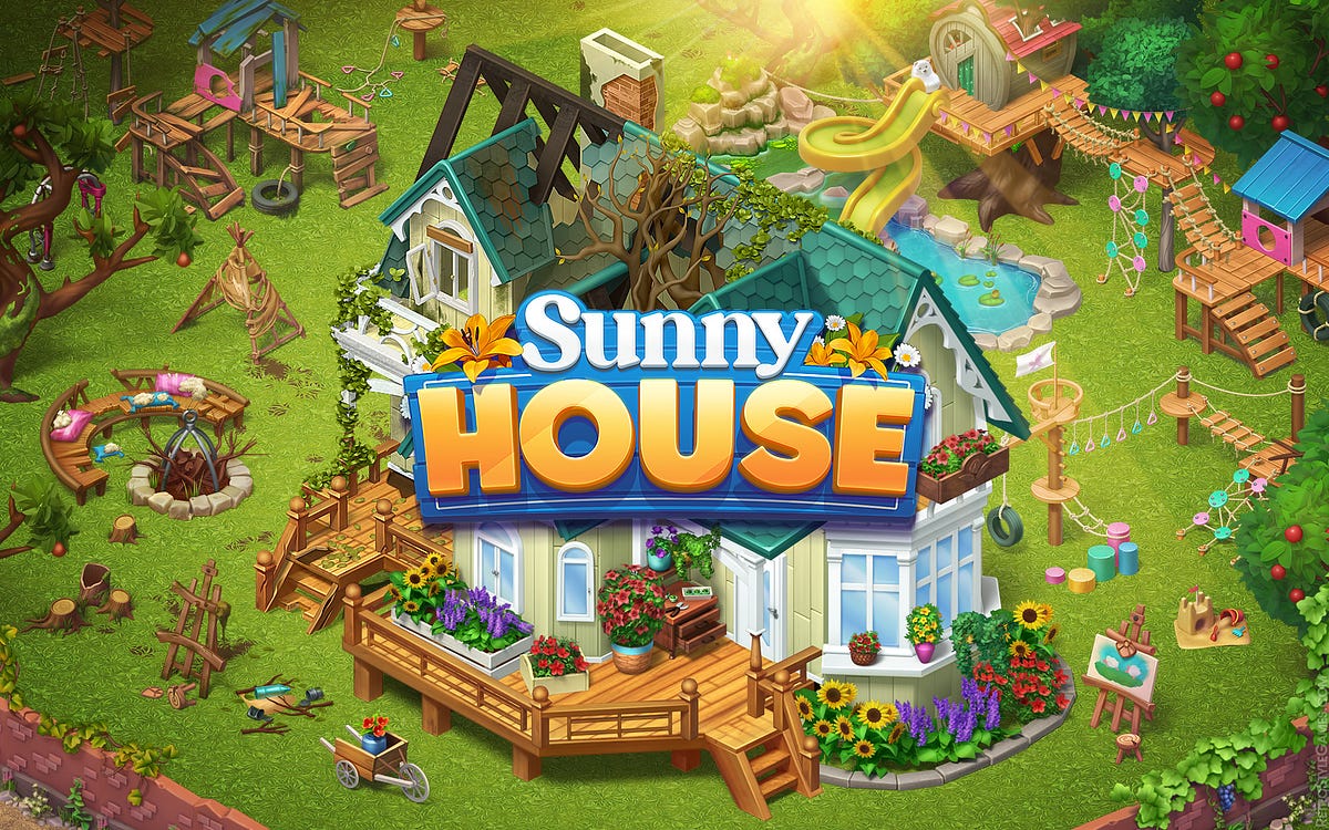 Isometric Locations Design for Merge Manor: Sunny House | by RetroStyle ...