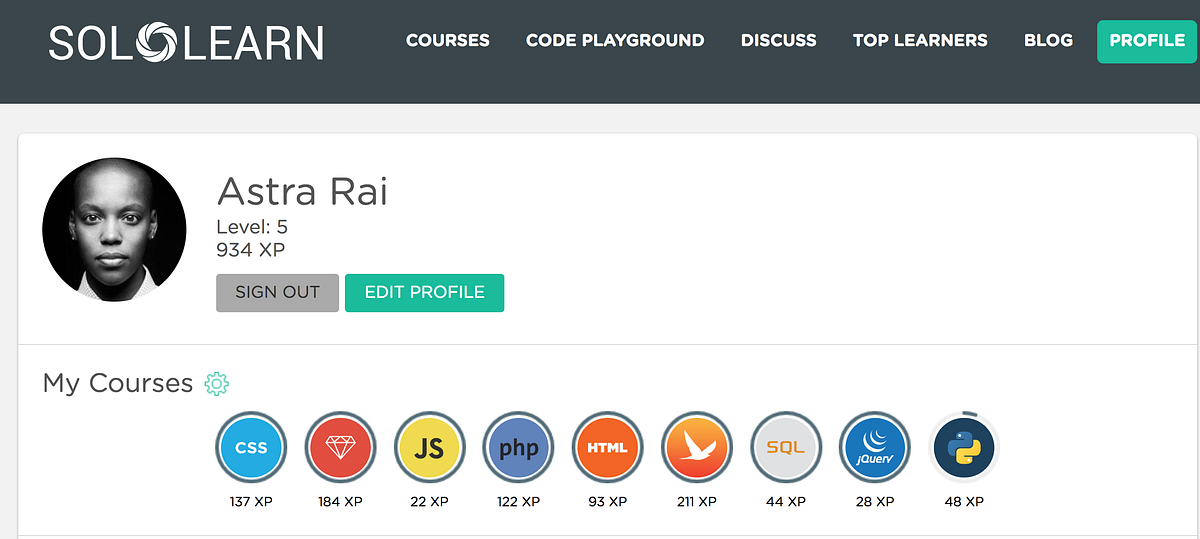 A Review of SoloLearn’s Online and Mobile Learning Platform for Coders | by Astra Rai | Medium