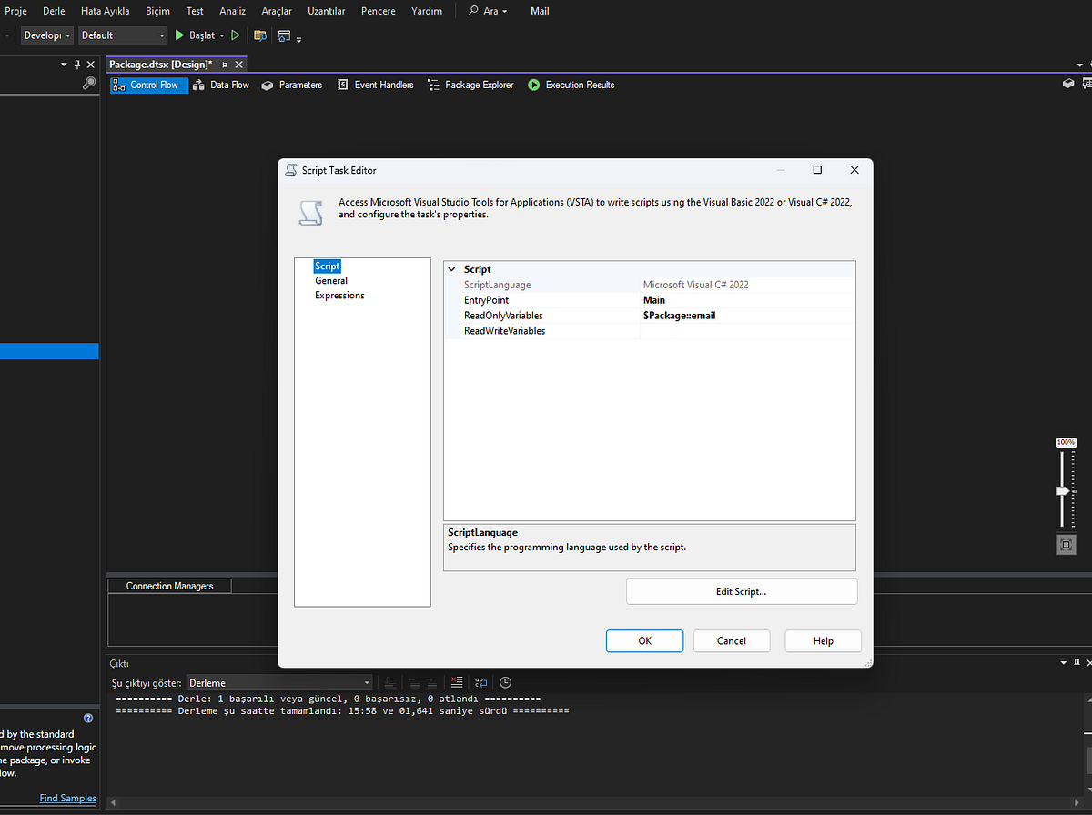 SSIS Script Task ile C# Kullanarak Otomatik E-Posta Gönderimi | by ...
