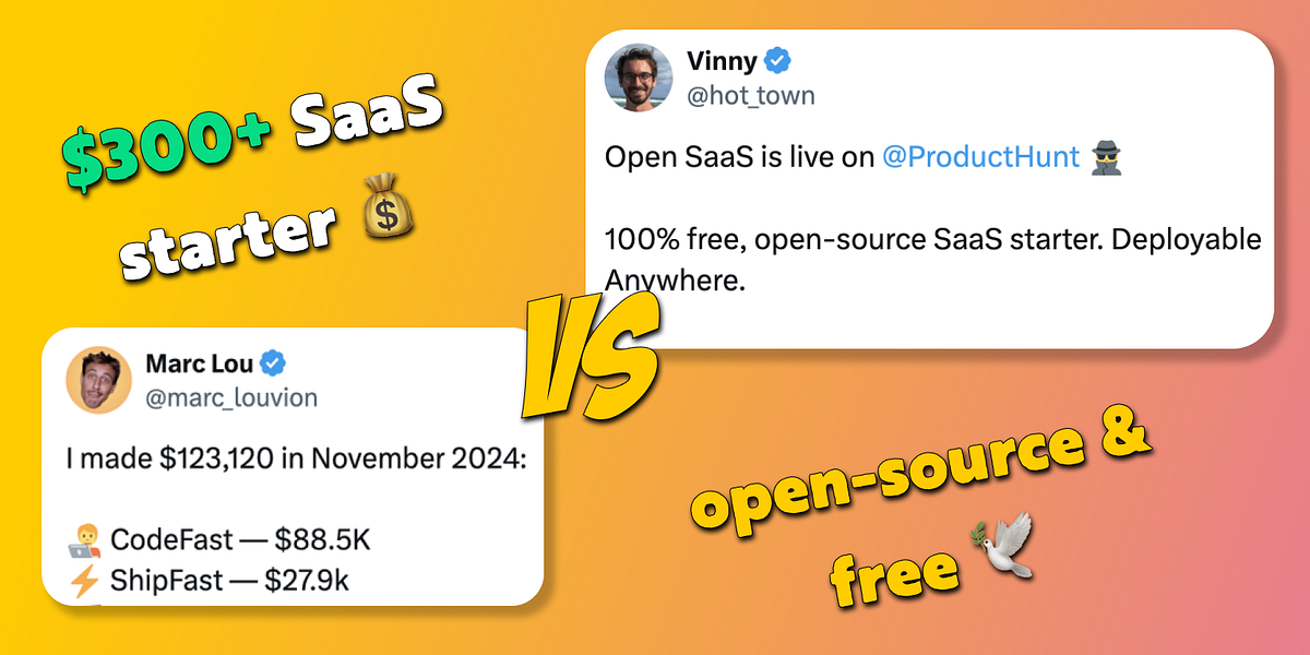 Should You Use an Open-source SaaS Boilerplate Starter or a $300+ Paid One? | by Wasp | ITNEXT