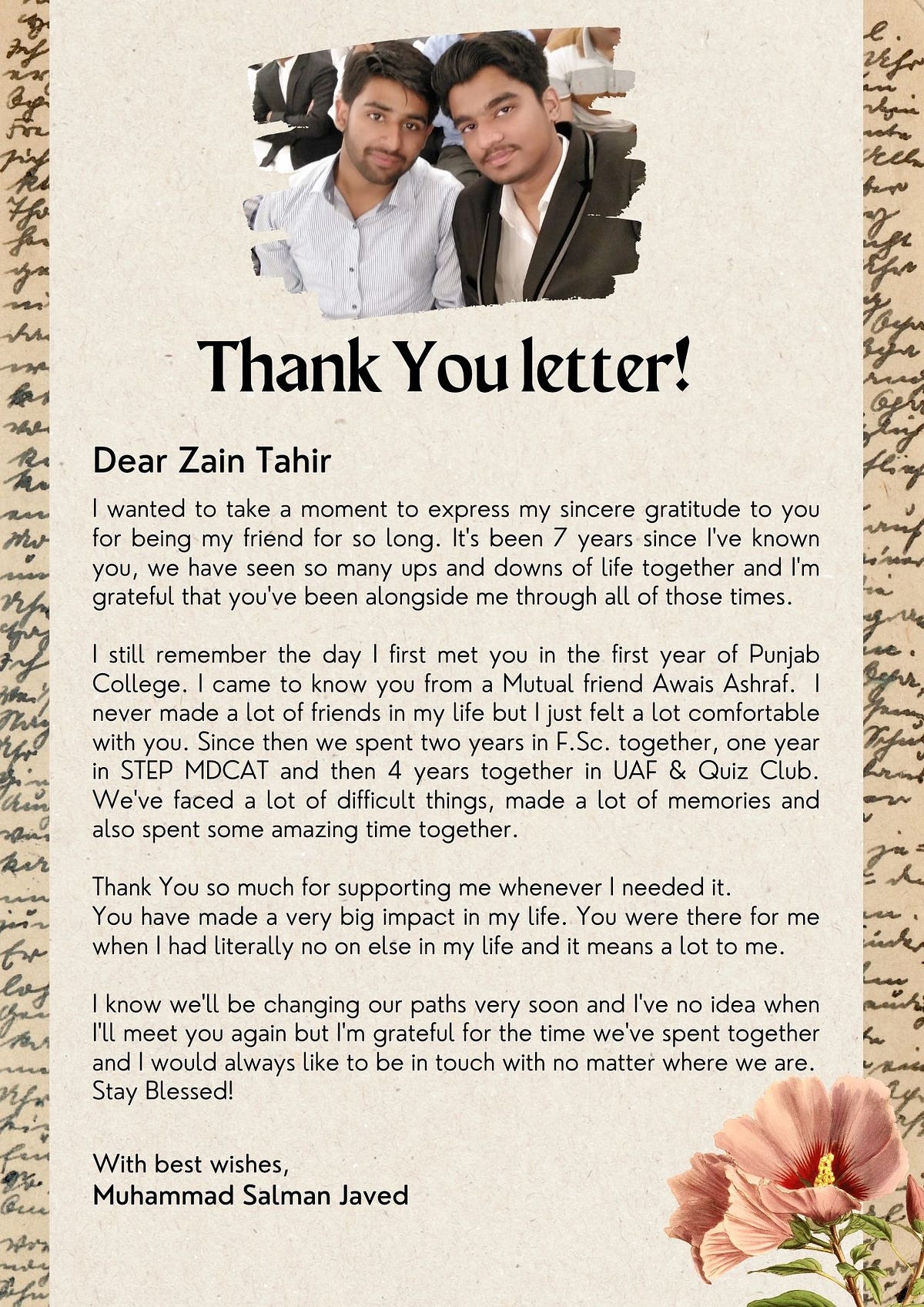 Gratitude Letter to My Friend: A Simple Act of Appreciation! | by ...