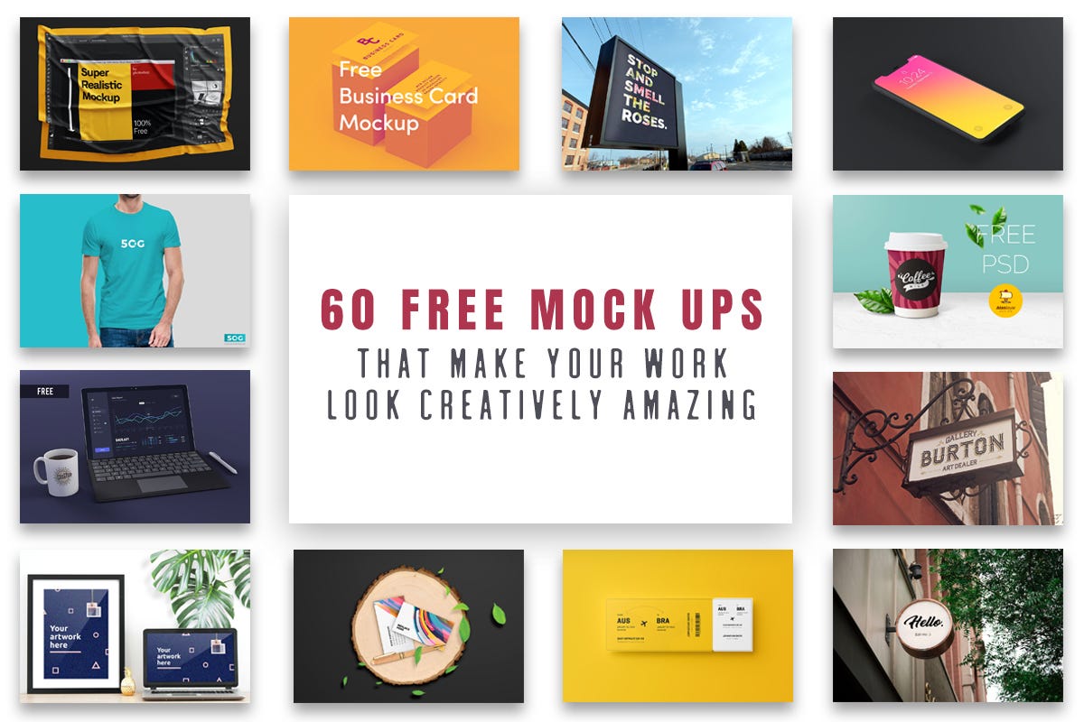 60 Free Mockups that Make Your Work Look Creatively Amazing | by Syed ...