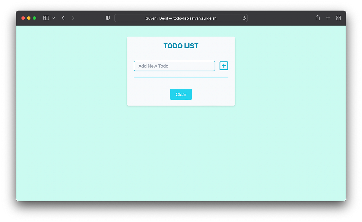 Javascript Todo List. Merhaba👋🏻 | by Safvan Avcı | Medium