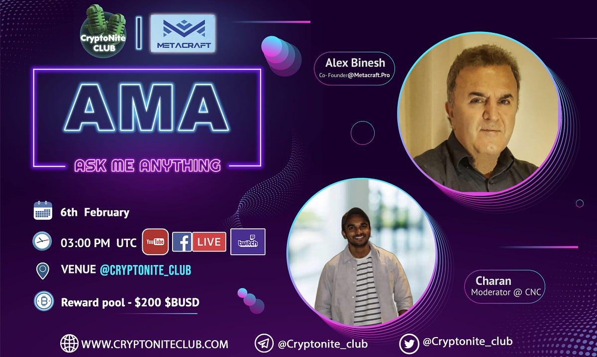 CryptoNite Club x Metacraft.Pro AMA Recap | by Cryptonite Club | Medium