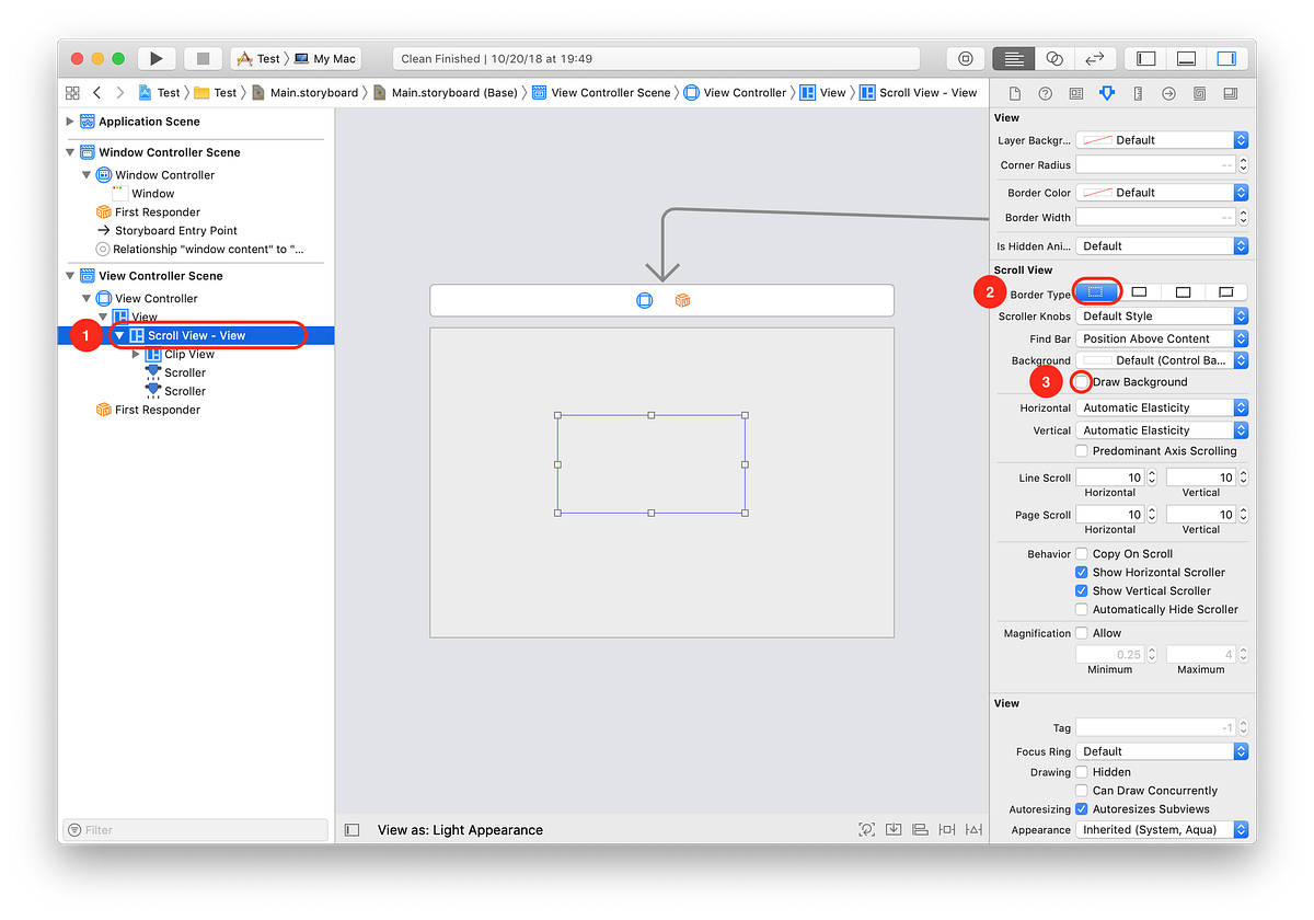 Swift tutorial: How to configure a NSScrollView with horizontal direction using AutoLayout in ...