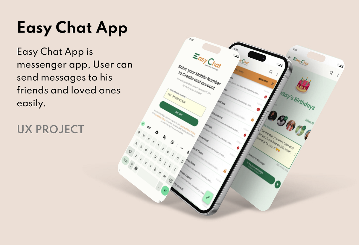 Easy Chat - Messenger app UX Case Study | by using UX Research Method | User Interface Design ...