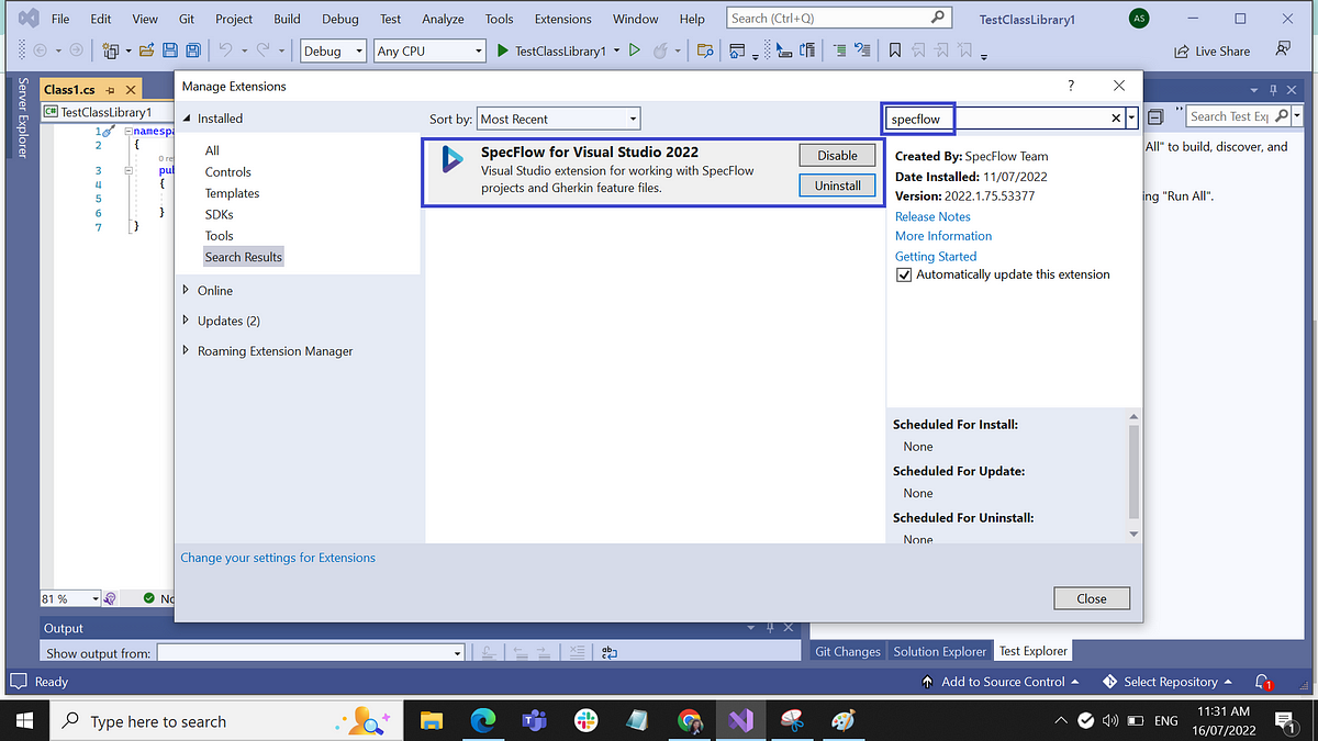 Specflow How To Create A Specflow Project Step By Step Ankita Sureja Medium