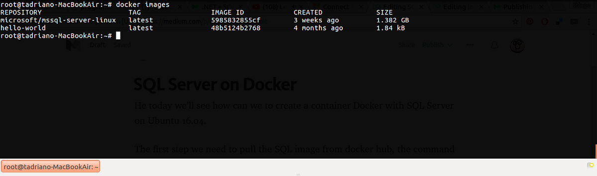 SQL Server on Docker in Ubuntu 16.04 | by Thiago S. Adriano | dockerbr ...