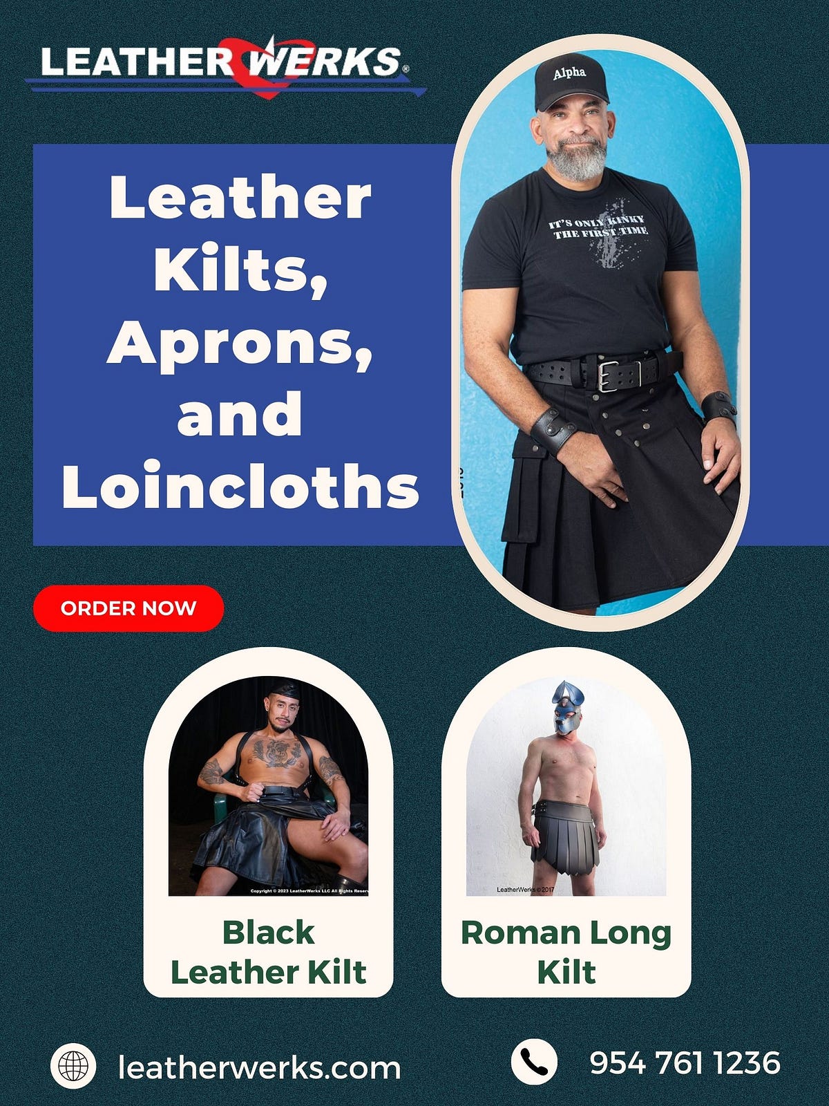 Shop Premium Leather Kilts and Aprons for Men | LeatherWerks - Leather Werks - Medium