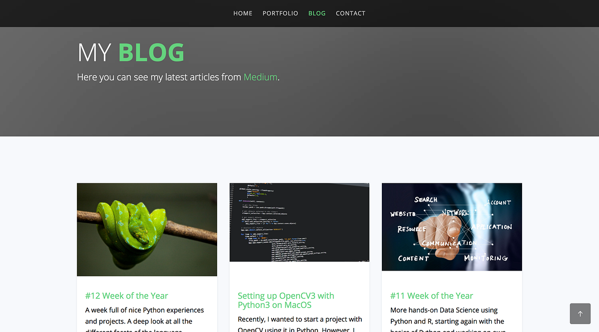 #13 Week of the Year. Building my personal portfolio page… | by Florian Dahlitz | Coding ...