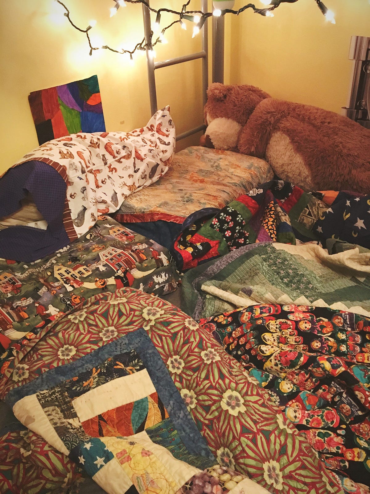 Colorful, Cozy Quilts. “Mismatched” bedding, made with love | by ...