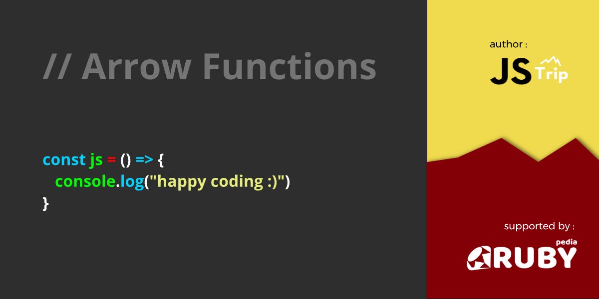 Arrow Functions Pada ES2015. Pada ES2015 ada sebuah cara baru dalam ...