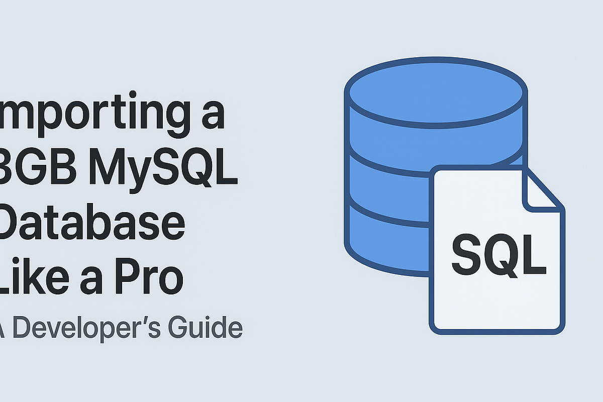 Importing a 3GB+ MySQL Database Like a Pro — A Developer’s Guide | by ...