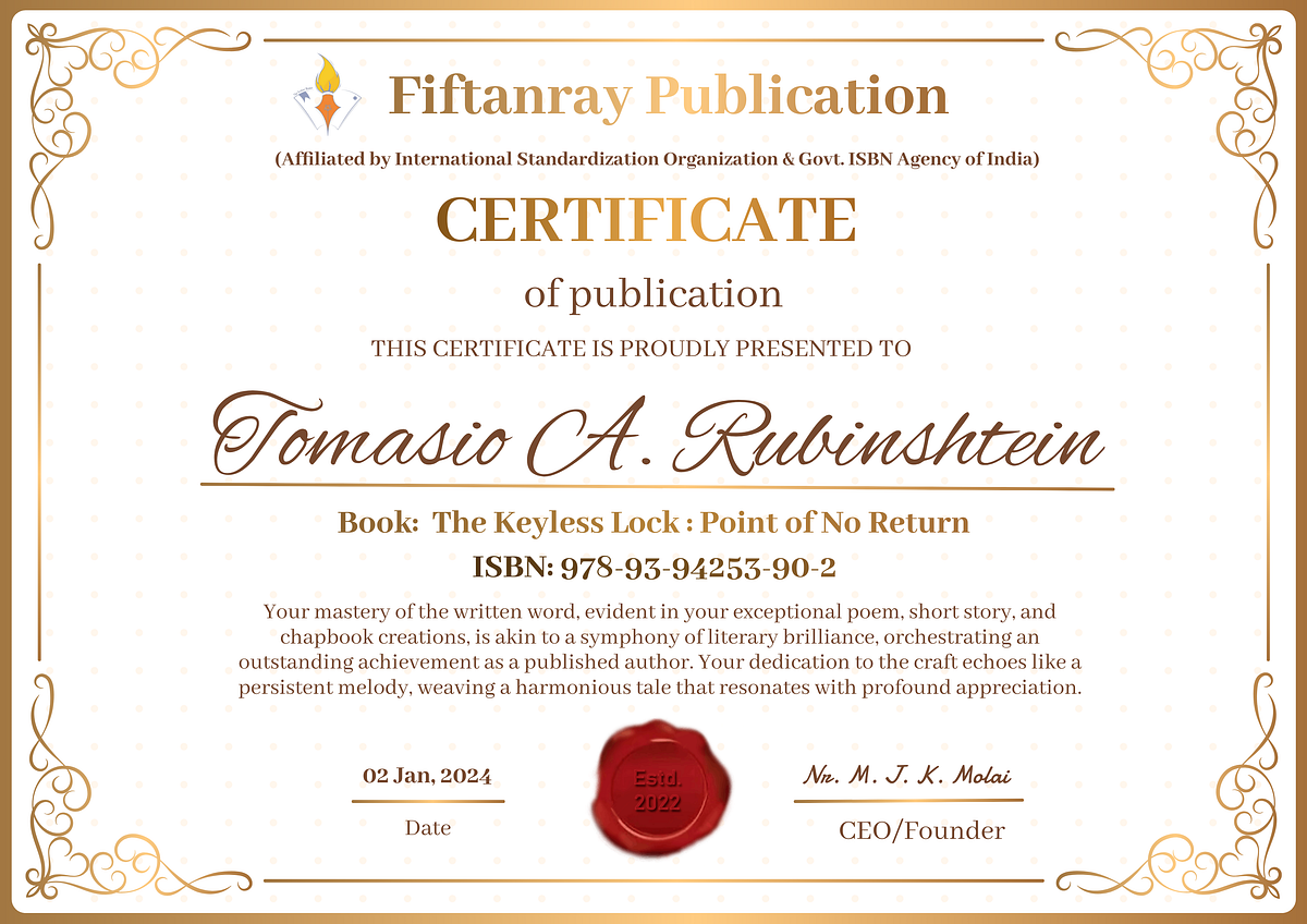 🏆 Congratulations, Tomasio A. Rubinshtein! - Fiftanray Publication - Medium