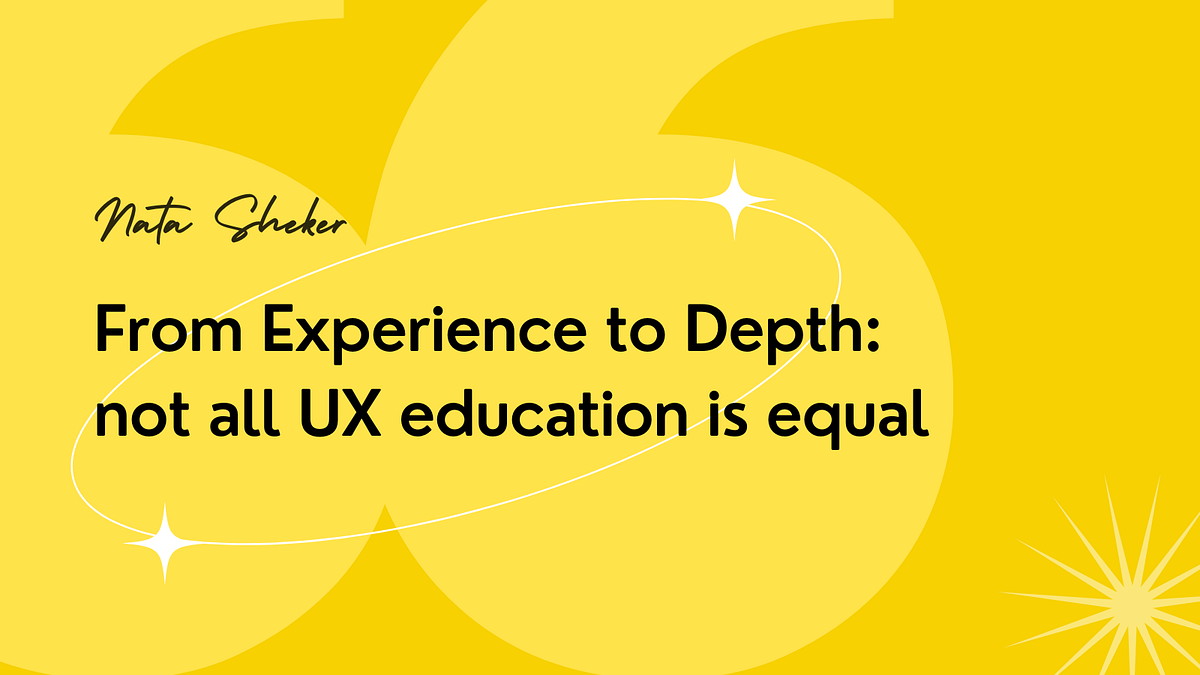 My UX reset: 15 years of experience, and why I finally chose IxDF. | by Nata Sheker | Bootcamp ...