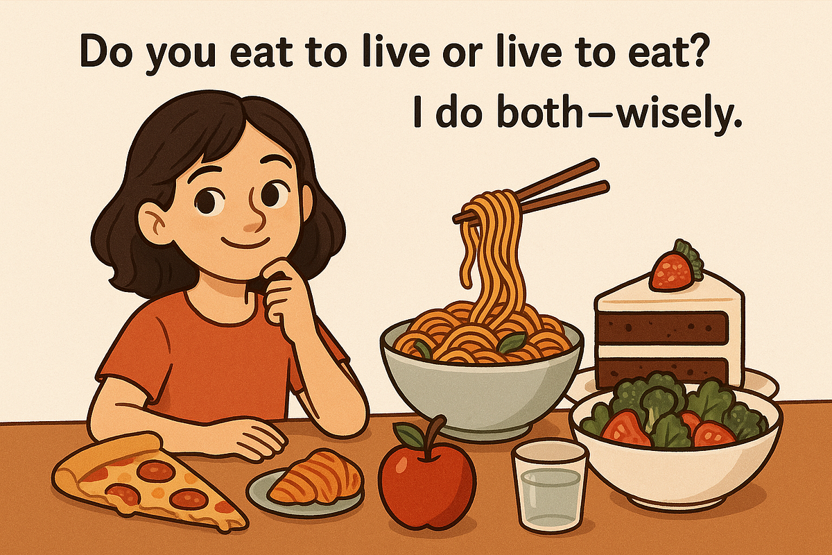 Eat to Live or Live to Eat?. Tania loved food. From cheesy pizza… | by ...