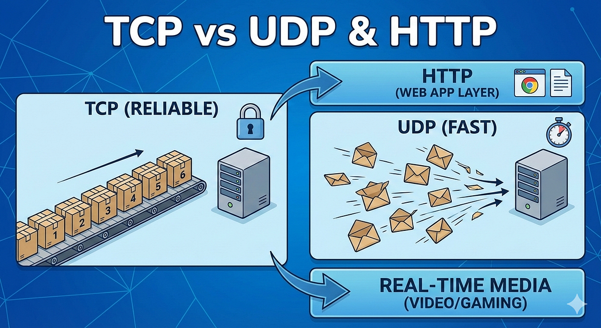 TCP vs UDP: When to Use What, and How TCP Relates to HTTP | by Mohammad ...