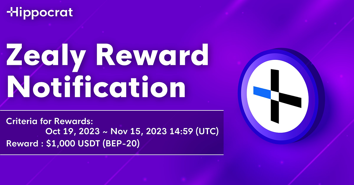 Hippocrat’s Zealy Reward Notification | by HIPPOCRAT Official ...
