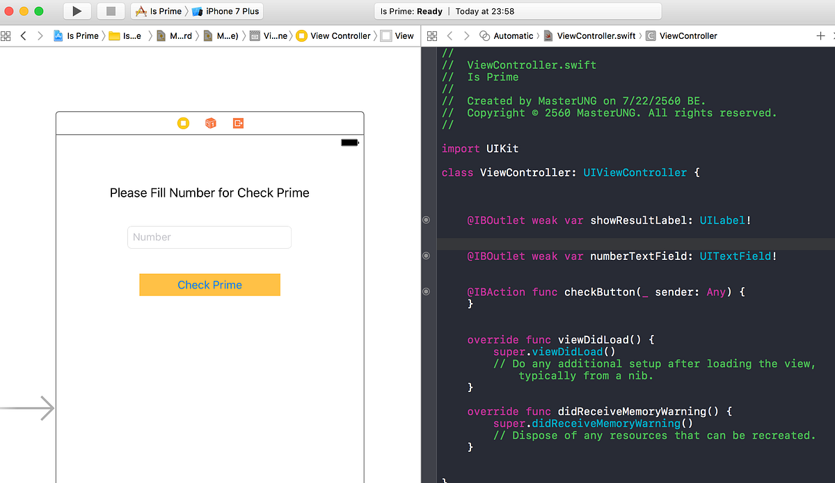 Application iOS หาจำนวนเฉพาะ. Workshop เขียนแอพ iOS ด้วย ภาษา Swift ...