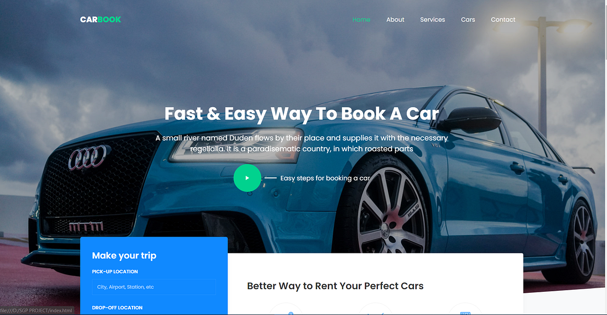 My name is karan chauhan . My project name is e-carbook (WEB SITE). My website in 5 web page ...
