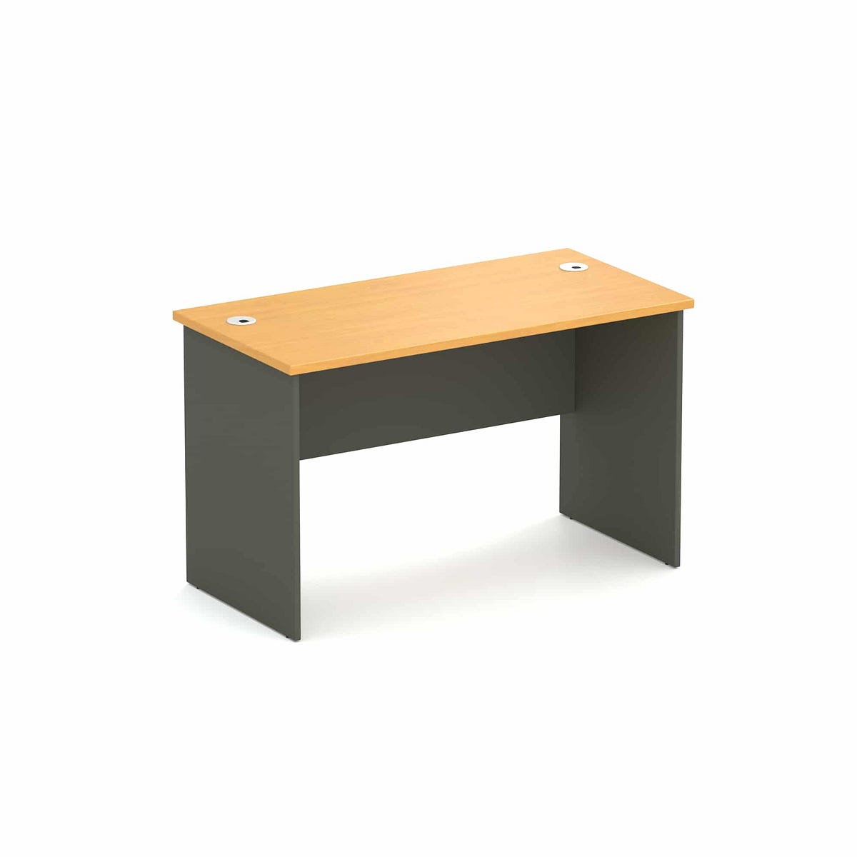 Wonder Straight Desk Beech/Charcoal - Danny's Desks and Chairs - Medium