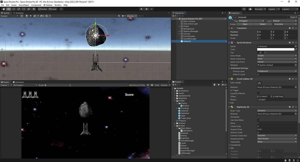 Creating Asteroid. Objective: Create an Asteroid object… | by Christopher Mangan | Medium