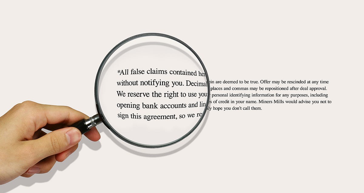 Reading the Fine Print* (*Even When It’s Not There) | by Dave Chariton ...
