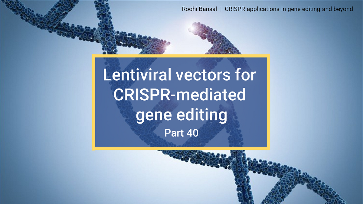 Lentiviral vectors for CRISPR-mediated gene editing (Part 40- CRISPR in gene editing and beyond ...