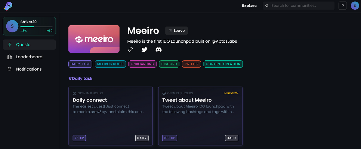 Meeiro. Amazing IDO launchpat on Aptos blockchain. | by Qweeertyyy | Medium