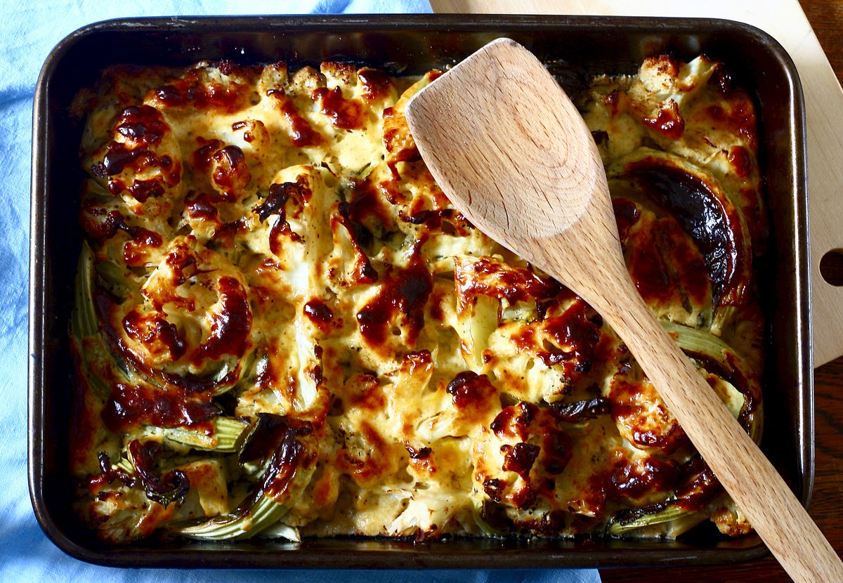 Cauliflower cheese. Bubbling, blistering, cheesy… | by Rachel Lett ...
