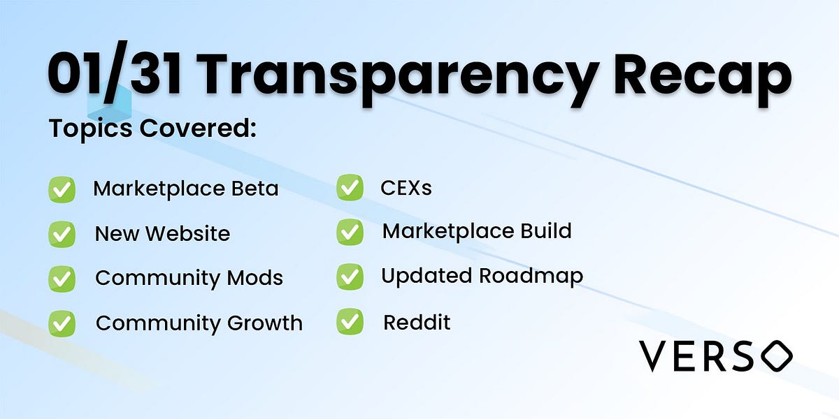 Verso January 2022 Transparency Recap 🧵 | by Verso Finance | Verso ...