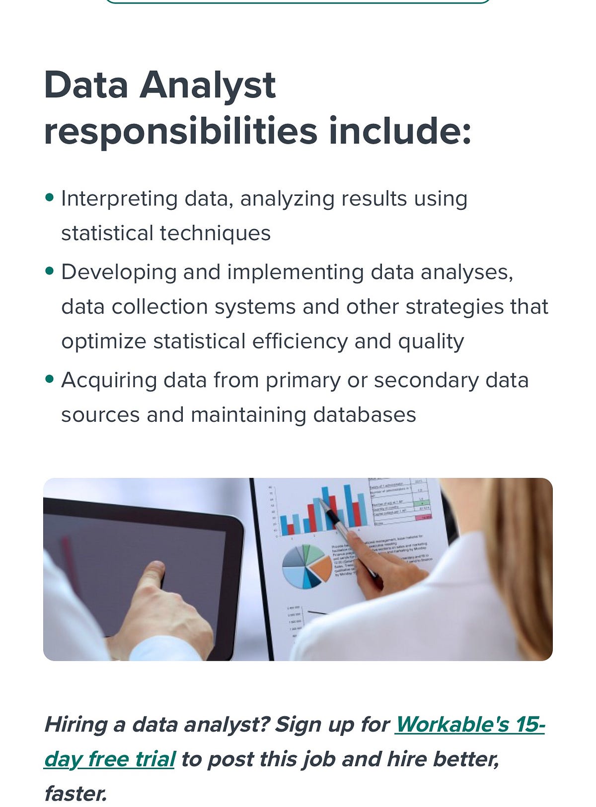 Data Analyst job description. This Data Analyst job description… | by ...