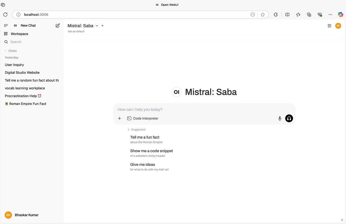 Create A Chatgpt Like Ui For Chatting With Open Source Models Using Openwebui Open Router And