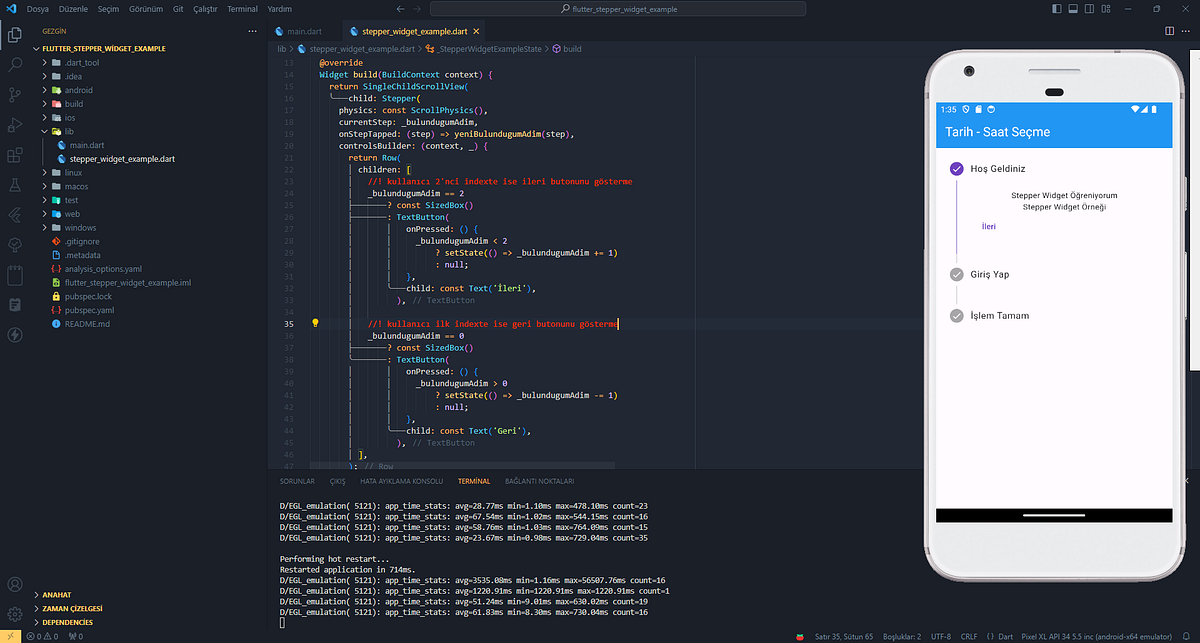 Flutter’da Stepper Widget Temel Özellikleri ve Kullanımı | by Doğukan ...