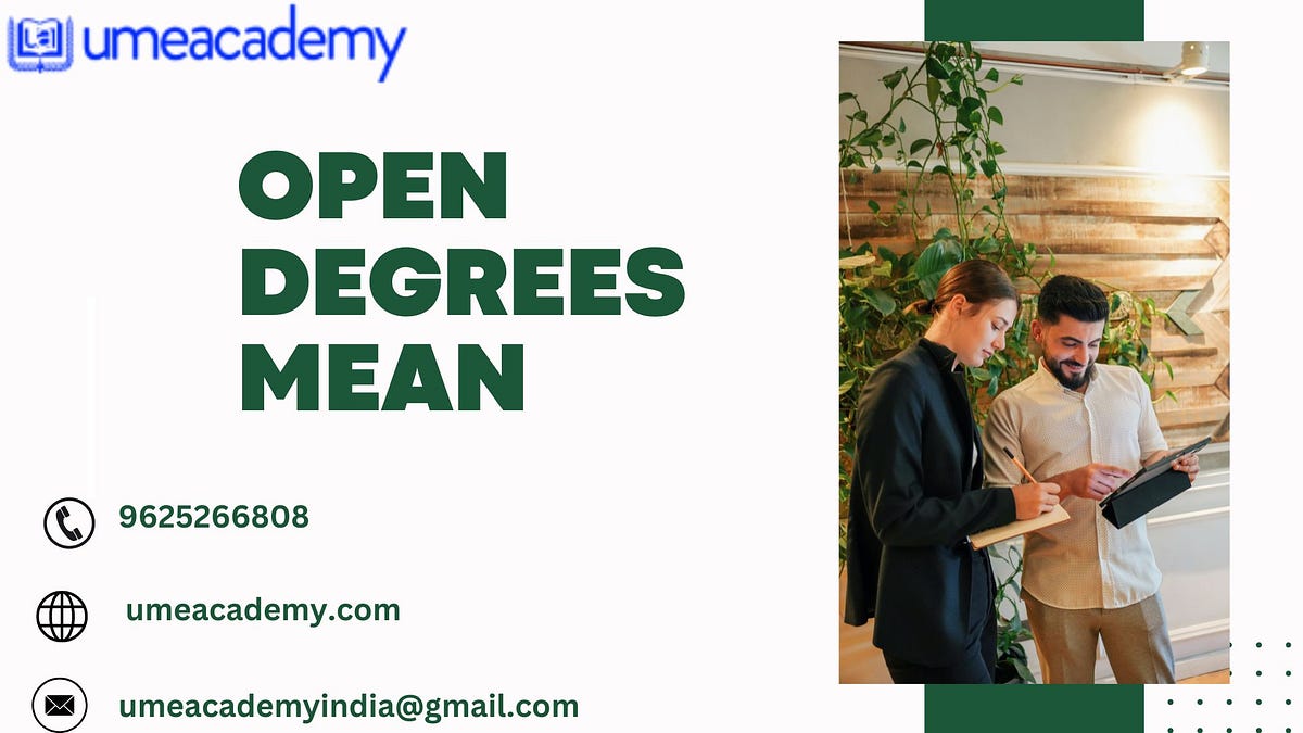 What is the difference between an open degree and a regular degree? | by satendra rajak | Medium