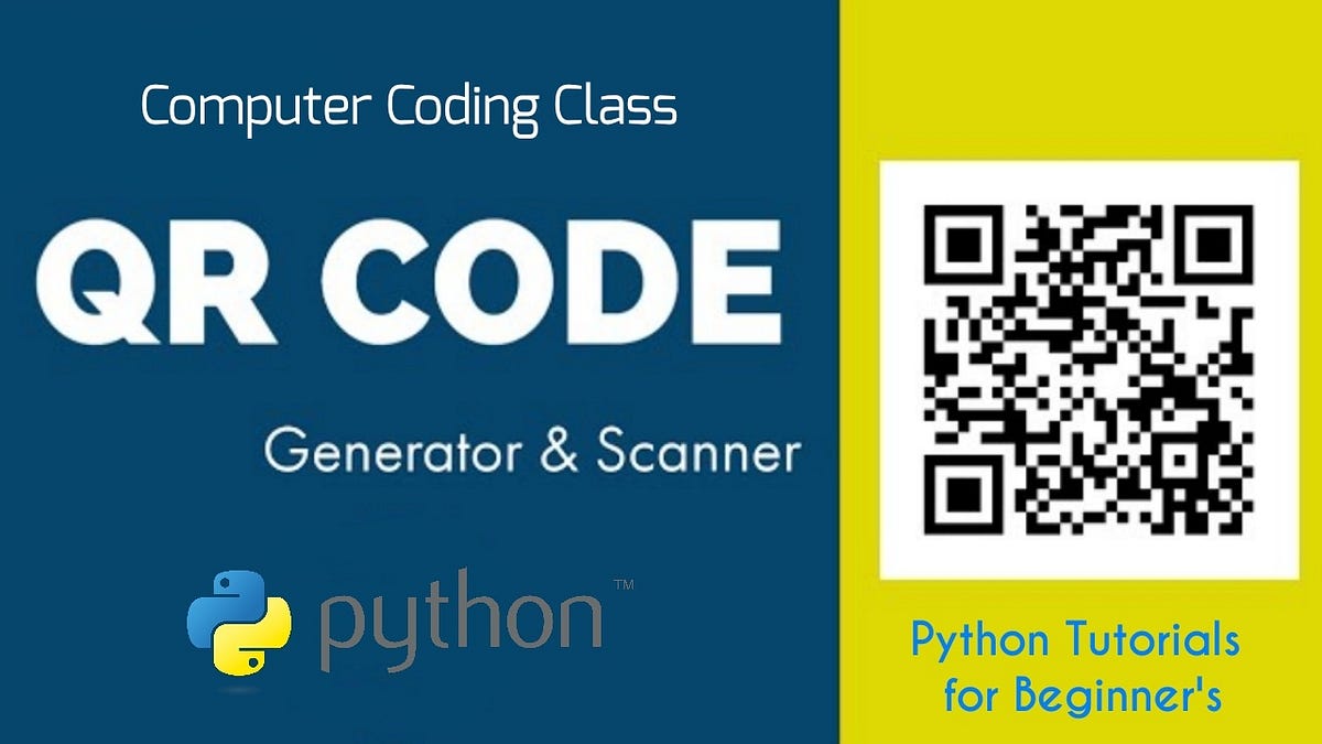 QR Code Generator and Scanner using Python. https://youtu.be ...