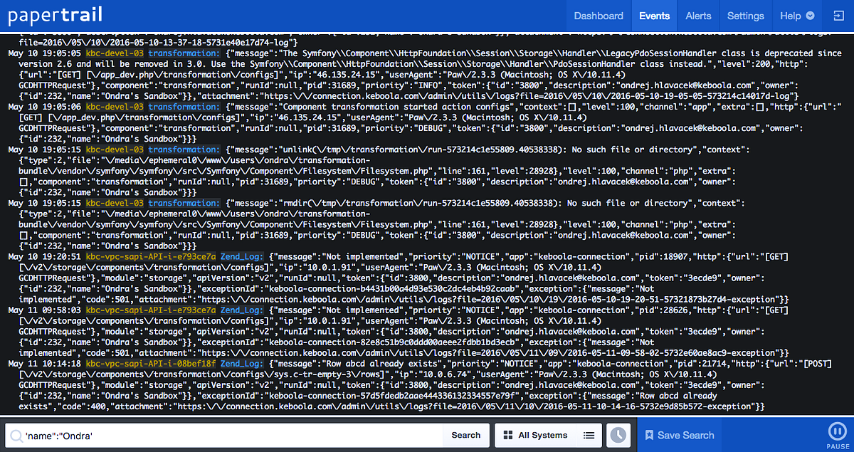 Parsing JSON in Papertrail. From a bookmarklet to Chrome Web Store | by Ondřej Hlaváček | 500 ...