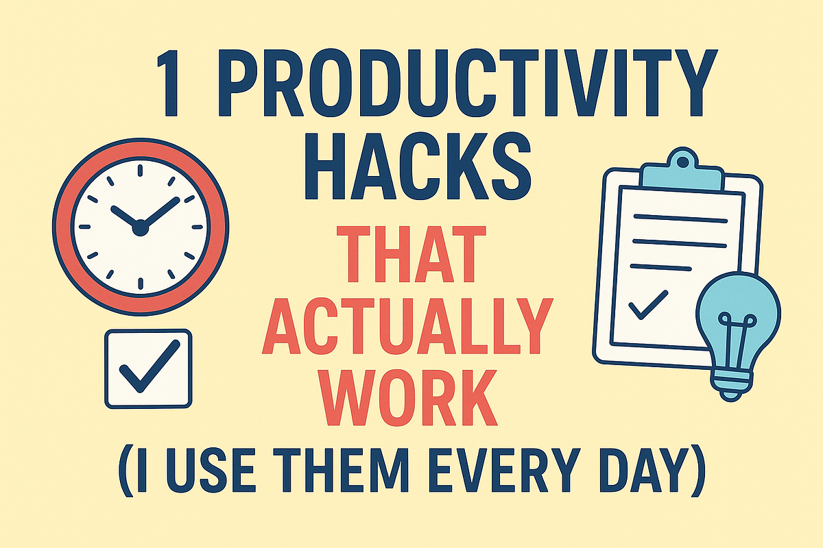 10 Productivity Hacks That Actually Work (I Use Them Every Day) | by ...