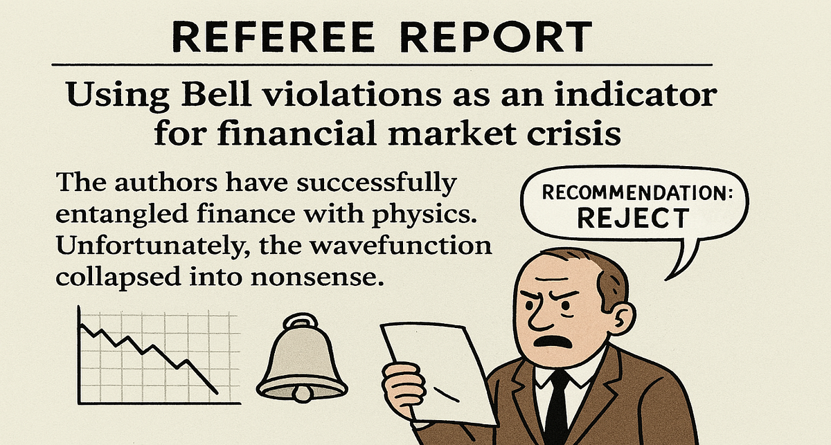 🤡Referee Report Manuscript Title: Using Bell violations as an indicator ...