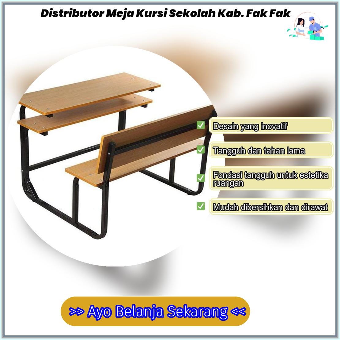 Distributor Meja Kursi Sekolah Kab Fak Fak - Mejadisekolah - Medium