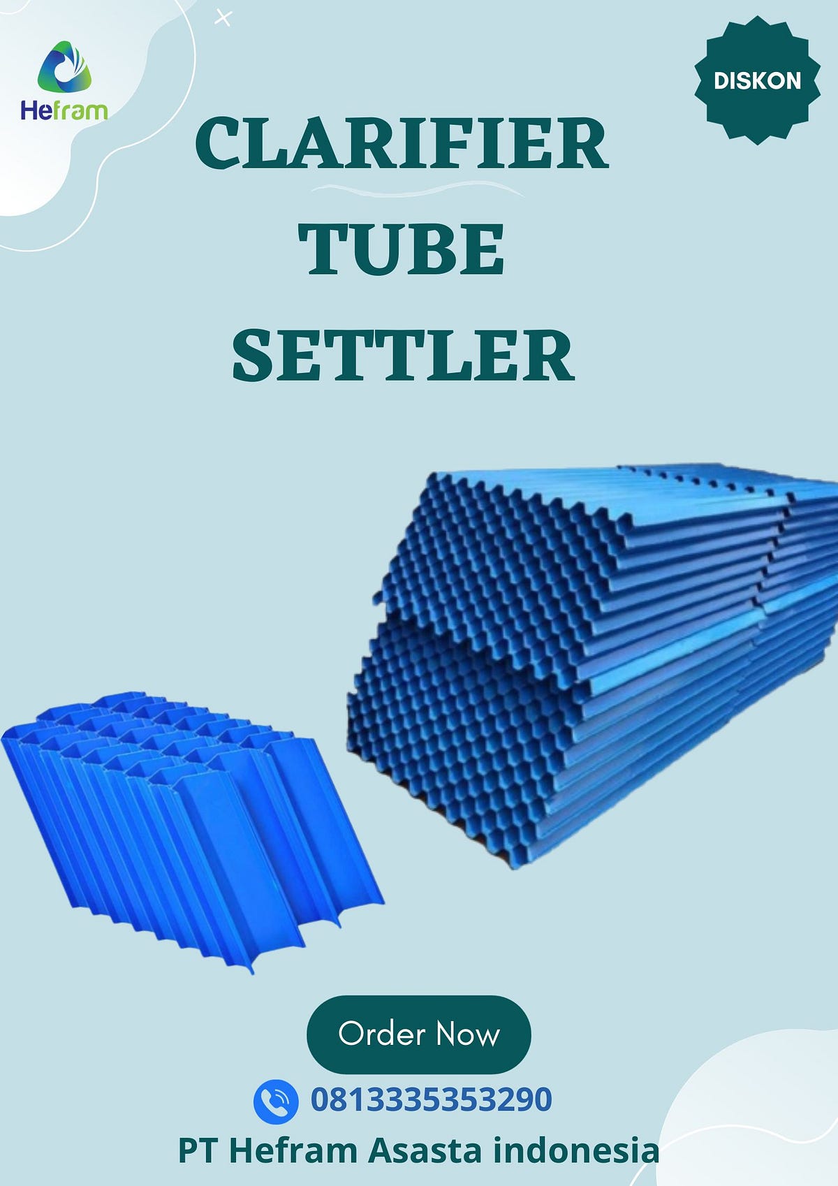 Diskon clarifier Tube Settler PT Hefram Asasta indonesia - Grosir Tube ...
