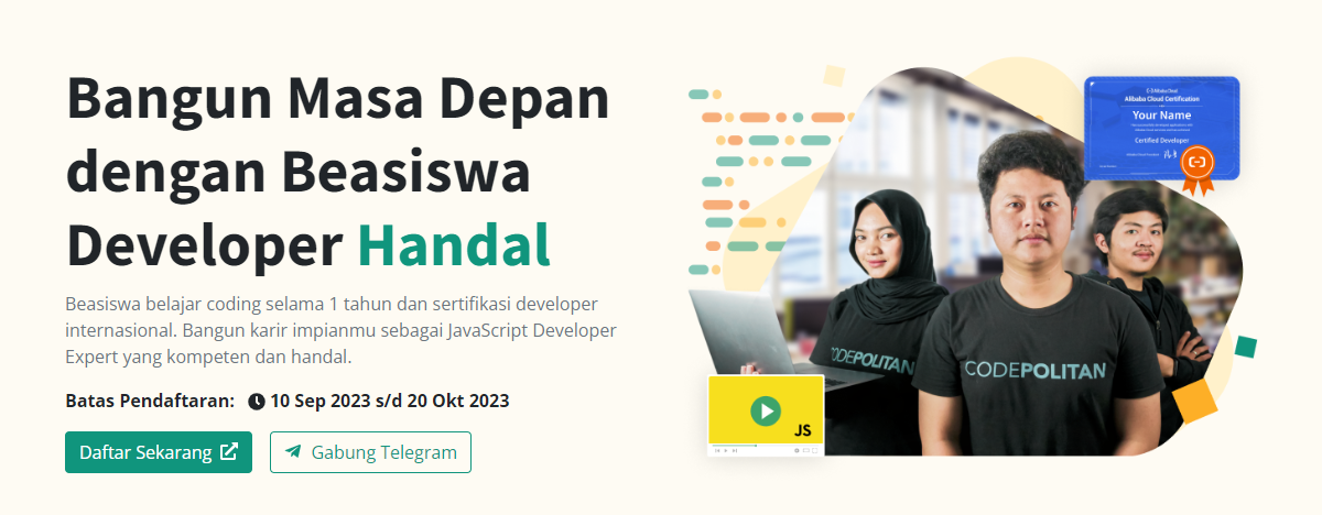 Pengalaman Mengikuti Program DevHandal dan Tersertifikasi Certified ...